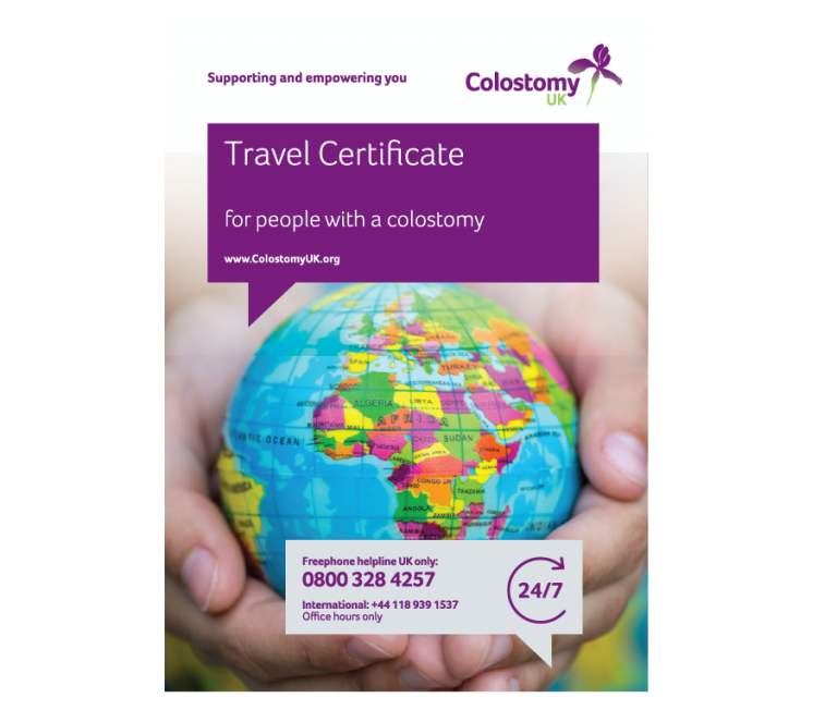 CUK022 05v00r04 Travel Certificate p01 CMYK 150ppi - Colostomy UK