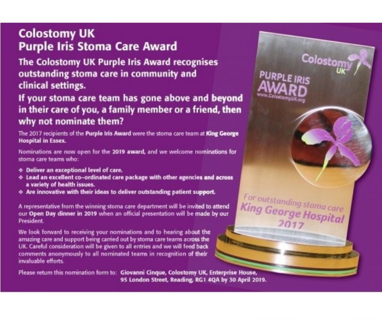 Nominate your Purple Iris award winner - Colostomy UK
