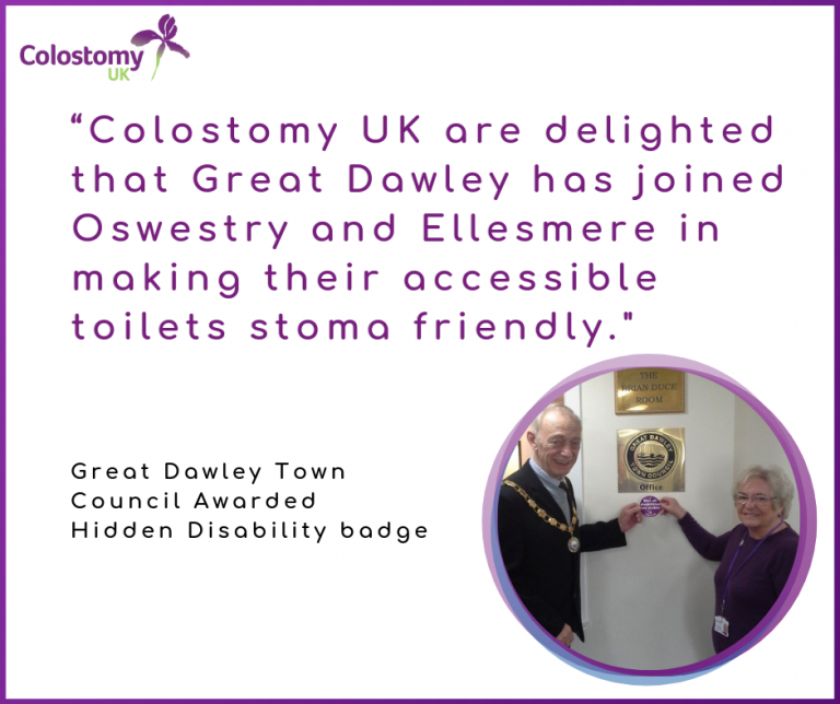 Great Dawley Town Council now 'Stoma Friendly' - Colostomy UK